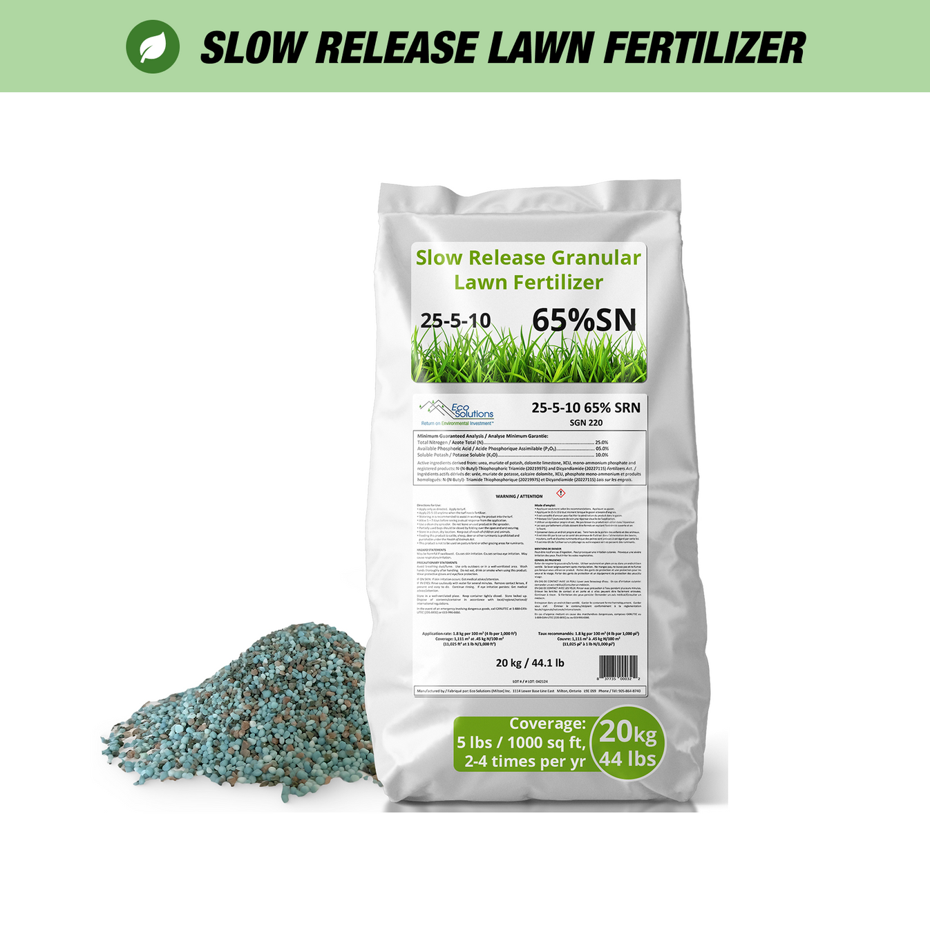 Slow-Release 25-5-10 NPK Granular Fertilizer – Eco Solutions Products